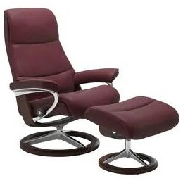 Relaxsessel stressless "View", rot (bordeaux batick), B:78cm H:108cm T:78cm, Leder BATICK: BATICK ist ein leicht korrigiertes, durchgef&auml;rbtes und genarbtes M&ouml;belleder, bei dem die meisten Unebenheiten und Spuren in der Regel entfernt wurden.;Leder PALOMA: PALOMA ist ein durchgef&auml;rbtes Semianilin-M&ouml;belleder mit nat&uuml;rlicher Narbung.;ROHLEDER Stoff Q2 FARON: Ein fester zuverl&auml;ssiger Boucl&eacute; mit einem 