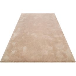 Hochflor-Teppich WECON HOME BASICS "Emilia" Gr. 1, beige, B:70cm H:25mm L:140cm, Kunstfaser, Teppiche, Wohnzimmer