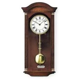 Funk-Pendelwanduhr AMS "F5014/1", braun (nussbaumfarben), Wanduhren, B/H/L: 64cm x 28cm, Quarzuhr, Holzgeh&auml;use, Nussbaum,Made in Germany,Wohnzimmer