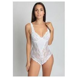 Sassa Mode Body SASSA "Classic Lace", Damen, Gr. 80, Cup C, wei&szlig;, Obermaterial: 90% Polyamid, 10% Elasthan, unifarben, Bodys Spitzenbody, mit Spitzeneinsatz