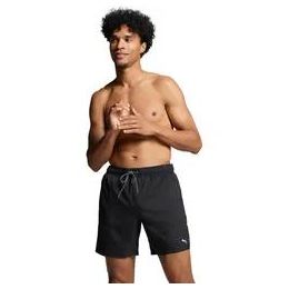Badeshorts Puma "Puma SWIM MEN MID SHORTS 1P", Herren, Gr. XL, N-Gr, schwarz, Web, Obermaterial: 100% Polyester, unifarben, Badehosen Badeshorts, High-Tech Rei&szlig;verschluss an der Ges&auml;&szlig;tasche, Seitentaschen