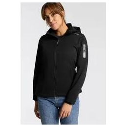 Softshelljacke CMP, Damen, Gr. 38, schwarz (nero), Softshell, Obermaterial: 100% Polyester. Innenseite: 100% Polyester, hoch geschlossener Ausschnitt, eingefasste Kante, Jacken Softshelljacke, Atmungsaktiv & Windabweisend & Wasserabweisend & Leichtes Material