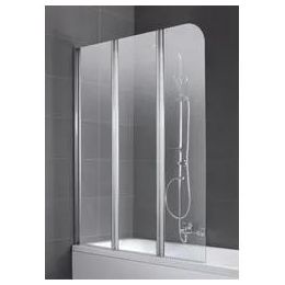 Badewannenaufsatz Welltime "Summer", grau (chromfarben), B:120cm H:150cm, Duschw&auml;nde, Duschabtrennung f&uuml;r Badewanne, Spritzschutzwand f&uuml;r Badewanne
