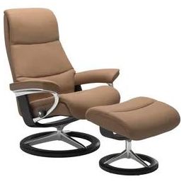 Relaxsessel stressless "View", braun (latte batick), B:78cm H:108cm T:78cm, Leder BATICK: BATICK ist ein leicht korrigiertes, durchgef&auml;rbtes und genarbtes M&ouml;belleder, bei dem die meisten Unebenheiten und Spuren in der Regel entfernt wurden.;Leder PALOMA: PALOMA ist ein durchgef&auml;rbtes Semianilin-M&ouml;belleder mit nat&uuml;rlicher Narbung.;ROHLEDER Stoff Q2 FARON: Ein fester zuverl&auml;ssiger Boucl&eacute; mit einem s