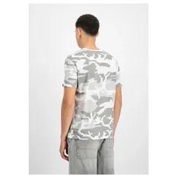 T-Shirt Alpha Industries "Basic T-Shirt BL Camo", Herren, Gr. XXL, wei&szlig; (wei&szlig; camo), Obermaterial: 100% Baumwolle, Shirts T-Shirt