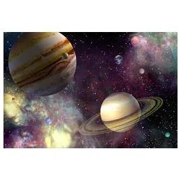 Fototapete papermoon "GALAXIE-WELTALL UNIVERSUM PLANETEN SOLAR SYSTEM STERNE", bunt, B:4,5m L:2,8m, Vlies, Tapeten