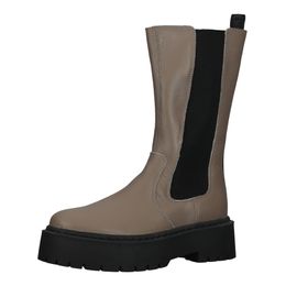 Stiefel Steve Madden "Steve Madden Stiefel Leder", Damen, Gr. 37, beige, schwarz, Leder, Schuhe Stiefel