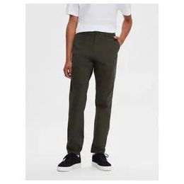 Chinos Selected "SLH175-SLIM NEW MILES FLEX PANT NOOS", Damen, Gr. 28, L&auml;nge 32, gr&uuml;n (forest night), Web, Obermaterial: 91% Baumwolle, 6% Elastomultiester, 3% Elasthan, unifarben, slim fit lang, Hosen, Baumwollmischung, slim fit