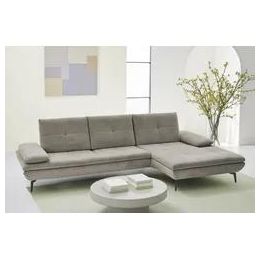 Ecksofa DIE PLANBAR "MP-IN23002 L-Form", grau (cyber mandel), B:322cm H:93cm T:188cm, 100% Recyceltes Polyester, Sofas, Ecksofa, wahlweise mit Armteil- und Sitztiefenverstellung