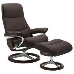 Relaxsessel stressless "View", braun (chocolate paloma), B:78cm H:108cm T:78cm, Leder BATICK: BATICK ist ein leicht korrigiertes, durchgef&auml;rbtes und genarbtes M&ouml;belleder, bei dem die meisten Unebenheiten und Spuren in der Regel entfernt wurden.;Leder PALOMA: PALOMA ist ein durchgef&auml;rbtes Semianilin-M&ouml;belleder mit nat&uuml;rlicher Narbung.;ROHLEDER Stoff Q2 FARON: Ein fester zuverl&auml;ssiger Boucl&eacute; mit ein