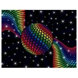 Fototapete papermoon "Rainbow Disco Dance", bunt, B:3,5m L:2,6m, Vlies, Tapeten