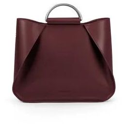 Henkeltasche Gretchen "Erica Tote", Damen, Gr. B/H/T: 34,5cm x 29cm x 15cm, rot (bordeaux), Leder, unifarben, Taschen, aus italienischem Rindsleder