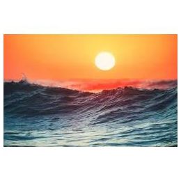 Fototapete papermoon "SONNENUNTERGANG-NATUR LANDSCHAFT MEER STRAND SEE OZEAN", bunt, B:5m L:2,8m, Vlies, Tapeten