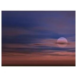 Fototapete papermoon "HIMMELSONNE WOLKEN WELTALL SONNENUNTERGANG SOMMER XXL", bunt, B:5m L:2,8m, Vlies, Tapeten