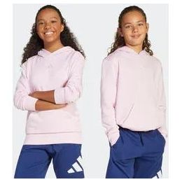 Kapuzensweatshirt Adidas SPORTSWEAR "ESSENTIALS KIDS HOODIE", M&auml;dchen, Gr. 140, pink (clear pink, wei&szlig;), Obermaterial: 71% Baumwolle, 29% Polyester, normal, Rundhals, angesetztes B&uuml;ndchen, Sweatshirts