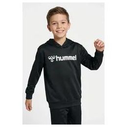 Kapuzenshirt Hummel "HMLLOGO HOODIE KIDS", M&auml;dchen, Gr. 152, schwarz, Obermaterial: 100% Polyester, Shirts Kapuzenshirt, f&uuml;r Kinder