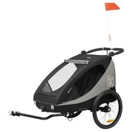 Fahrradkinderanh&auml;nger hauck "2in1 Bike Trailer und Buggy Dryk Duo Plus, black", Kinder, schwarz, Fahrradanh&auml;nger, f&uuml;r 2 Kinder; inklusive Deichsel