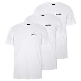 T-Shirt Ellesse "AZZINI TEE (3 PACK)", Herren, Gr. 3XL, wei&szlig;, Single Jersey, Obermaterial: 100% Baumwolle, Rundhals, Shirts T-Shirt