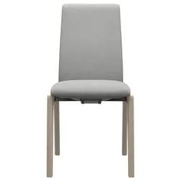 Polsterstuhl stressless "Laurel", grau (grau dinamica, eiche gekalkt), B:57cm H:92cm T:59cm, Microfaser DINAMICA (88% Polyester, 12% Polyurethan), St&uuml;hle, Polsterstuhl, Low Back, Gr&ouml;&szlig;e M, mit abgerundeten Beinen in Eiche gekalkt