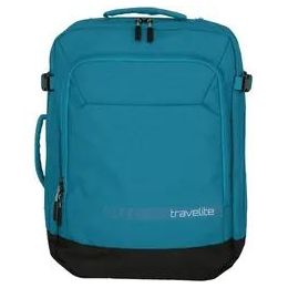 Freizeitrucksack Travelite "KICK OFF Rucksack/Bordgep&auml;ck", Gr. B/H/T: 37cm x 50cm x 20cm, blau (petrol), Polyester, unifarben, Basic, Rucks&auml;cke Freizeitrucksack, Reiserucksack Streetpack Kabinengep&auml;ck