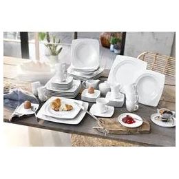 Kombiservice Creatable "Geschirr-Set Celebration", wei&szlig;, 50 Stk., Porzellan, Geschirr-Sets, Kombiservice, Service, wei&szlig;, au&szlig;ergew&ouml;hnliche Geometrie, 50 Teile, f&uuml;r 6 Personen