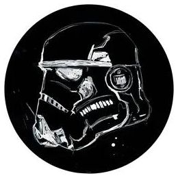 Fototapete Komar "Vlies selbstklebend - Star Wars Ink Stormtrooper - Gr&ouml;&szlig;e 125 x 125 cm", schwarz (schwarz, wei&szlig;), B:125m L:125m, Vlies, Tapeten, Kinderzimmer