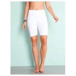 Radlerhose, Damen, Gr. 56, Normalgr&ouml;&szlig;en, wei&szlig;, 95% Baumwolle, 5% Elasthan, unifarben, kurz, Hosen Radlerhose