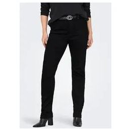 Slim-fit-Jeans Only CARMAKOMA "CARSUI MID SLIM DNM DIA367 NOOS", Damen, Gr. 46, L&auml;nge 32, schwarz (washed schwarz), Denim/Jeans, Obermaterial: 95% Baumwolle, 3% Polyester, 2% Elasthan, unifarben, slim fit, Jeans Slim-fit-Jeans