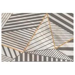 Fototapete ARCHITECTS PAPER "Atelier 47 Stripes Marble 3", beige (creme, grau, gold), B:4m L:2,7m, Vlies, Tapeten, Vlies, Wand, Schr&auml;ge, Decke