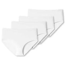 Slip Schiesser "Slip 4er Pack", Damen, Gr. S, wei&szlig;, Obermaterial: 95% Baumwolle CO. 5% Elasthan EL., Unterhosen Slip