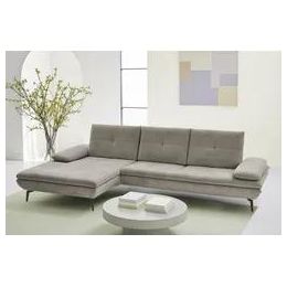 Ecksofa DIE PLANBAR "MP-IN23002 L-Form", grau (cyber mandel), B:322cm H:93cm T:188cm, 100% Recyceltes Polyester, Sofas, Ecksofa, wahlweise mit Armteil- und Sitztiefenverstellung
