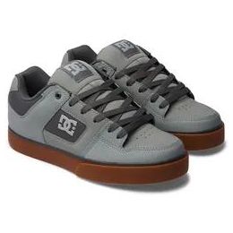 Sneaker DC Shoes "Pure", Herren, Gr. 10 (43), grau (carbon, gum), Obermaterial:55, 4% Leder, 44, 6% Synthetik;, Schuhe Sneaker
