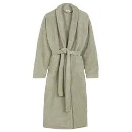 Unisex-Bademantel HIP "HIP Bathrobe uni - Blue" Gr. M, gr&uuml;n (sage gr&uuml;n), L:115cm, Walkfrottee, Hausm&auml;ntel, Schalkragen, G&uuml;rtel, Taschen, Baumwolle, Frottee, Weich