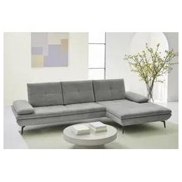 Ecksofa DIE PLANBAR "MP-IN23002 L-Form", grau (cyber grau), B:322cm H:93cm T:188cm, 100% Recyceltes Polyester, Sofas, Ecksofa, wahlweise mit Armteil- und Sitztiefenverstellung