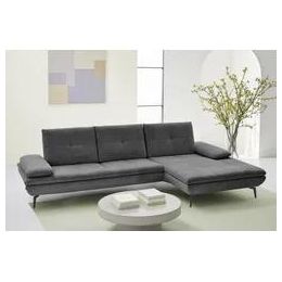 Ecksofa DIE PLANBAR "MP-IN23002 L-Form", schwarz (cyber anthrazit), B:322cm H:93cm T:188cm, 100% Recyceltes Polyester, Sofas, Ecksofa, wahlweise mit Armteil- und Sitztiefenverstellung