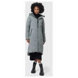 Winterjacke Marikoo "Benikoo", Damen, Gr. 3XL, blau (stormy blau), Obermaterial: 92% Nylon, 8% Elasthan; Futter: 100% Polyester; Wattierung: 100% Polyester; &Auml;rmelfutter: 100% Polyester, Jacken Winterjacke, langer Winter Mantel gesteppt