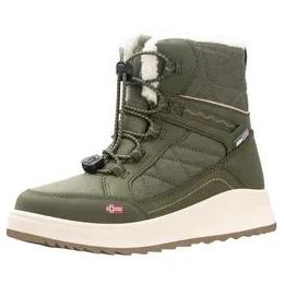 Winterstiefel Trollkids "GIRLS ARENDAL WINTER BOOTS XT", M&auml;dchen, Gr. 37, gr&uuml;n (dusky olive, pink dawn), Synthetik, Textil, mehrfarbig, Schuhe Winterstiefel, Snowboots, Winterstiefel, Winterschuhe, f&uuml;r Kinder, wasserdicht