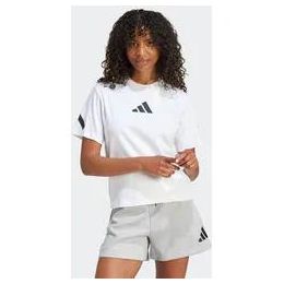 T-Shirt Adidas SPORTSWEAR "W Z.N.E. TEE", Damen, Gr. L, wei&szlig;, Obermaterial: 100% Baumwolle, Rundhals, Shirts T-Shirt
