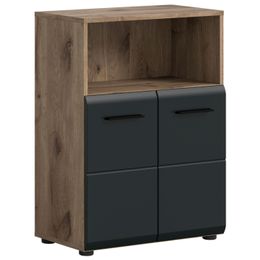 Midischrank Ice Schwarz/Eiche dunkel