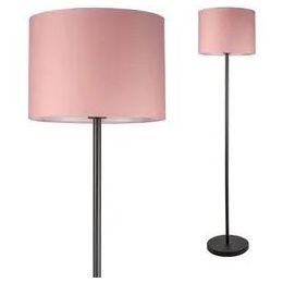 PAULEEN Stehlampe "Grand Reverie", rosa (rosa, schwarz), 10, &Oslash; 32cm H: 142cm, 1 Stk., Leuchten, E27, Stoffschirm Rosa, Stehlampe