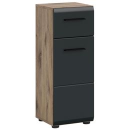 Midischrank Ice Schwarz/Eiche dunkel