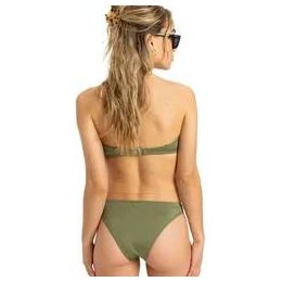 Bandeau-Bikini-Top Roxy "Brilho", Damen, Gr. L, Cup B, gr&uuml;n (loden gr&uuml;n), Obermaterial: 82% Nylon, 18% Elasthan;, Bikini-Oberteile