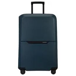 Hartschalen-Trolley Samsonite "MAGNUM, verschiedene Gr&ouml;&szlig;en und Farben", Gr. B/H/T: 51cm x 75cm x 32cm 104 l, blau (midnight blau), Polypropylen, unifarben, Koffer, mit arretierbarem und versenkbarem Druckknopf-Trolleysystem