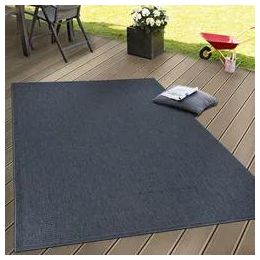 Teppich Paco Home "Timber 125", blau (navy), B:80cm H:4mm L:150cm, Polypropylen, Teppiche, Teppich, Flachgewebe, Sisal Optik, auch als L&auml;ufer, In- und Outdoor geeignet