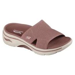 Pantolette Skechers "GO WALK ARCH FIT 2.0 SANDAL-", Damen, Gr. 40, braun, Textil, Schuhe Pantolette, Strandschuh, Slipper mit ArchFit Laufsohle, Topseller