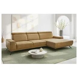 Ecksofa DIE PLANBAR "PN-EM22041 L-Form", gelb (kurkuma), B:335cm H:89cm T:188cm, Sofas, Ecksofa, wahlweise motorisches Canape oder Sitztiefenverstellung