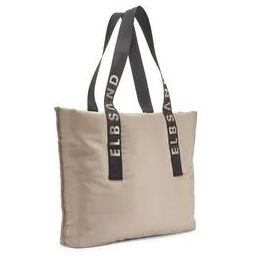 Shopper ELBSAND "Schultertasche, Henkeltasche", Damen, Gr. B/H/T: 40cm x 35cm x 10cm, beige (sand), Stoff, Textil, unifarben, Taschen Shopper, gro&szlig;e Handtasche, Tragetasche, Einkaufstasche, Badetasche VEGAN