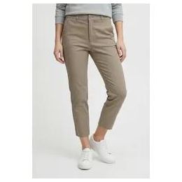 Caprihose Freequent "FQSOLVEJ-CA", Damen, Gr. XS, N-Gr, grau (simply taupe), Web, Obermaterial: 76% Viskose, 21% Polyamid, 3% Elasthan, unifarben, slim fit 3/4-L&auml;nge, Hosen Caprihose, Sommerhose 3/4-L&auml;nge mit Viskose und Stretch