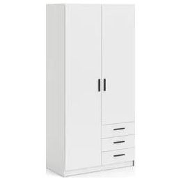 Kleiderschrank Inosign "Sprint Dreht&uuml;renschrank, Aufbewahrung Kasten Schrank Stauraum", wei&szlig;, B:98,5cm H:200,4cm T:49,8cm, Holzwerkstoff, Schr&auml;nke, Kleiderschrank, Breite 98,5/147 oder 195,5 cm, je mit Einlegeb&ouml;den und Kleiderstange