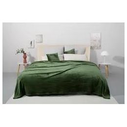 Tagesdecke OTTO HOME "Desner3", gr&uuml;n (dunkelgr&uuml;n), B:240cm L:250cm, Polyester, Tagesdecken, mit Cashmere-Touch, viele Farben erh&auml;ltlich, Decke ab 140x210 cm